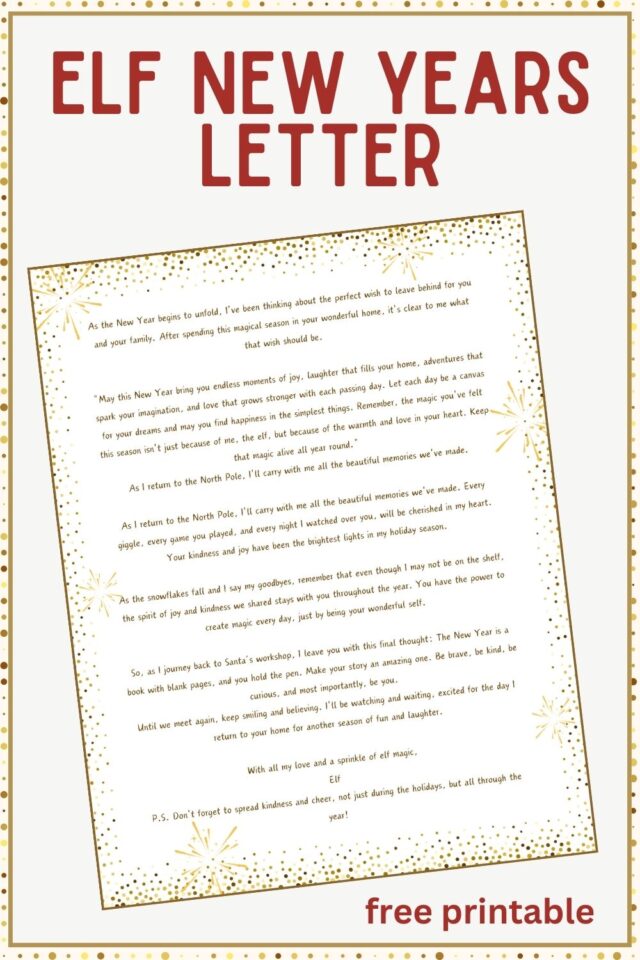 Elf New Years Letter - A Sparkle of Genius