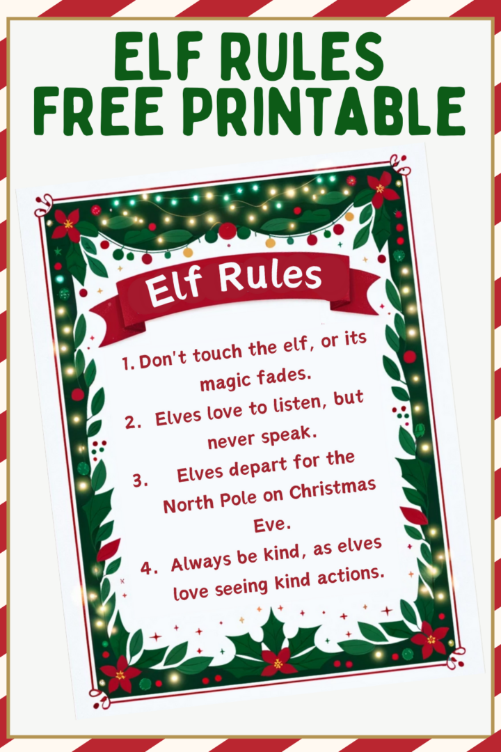 Elf Rules: Free Printable - A Sparkle of Genius