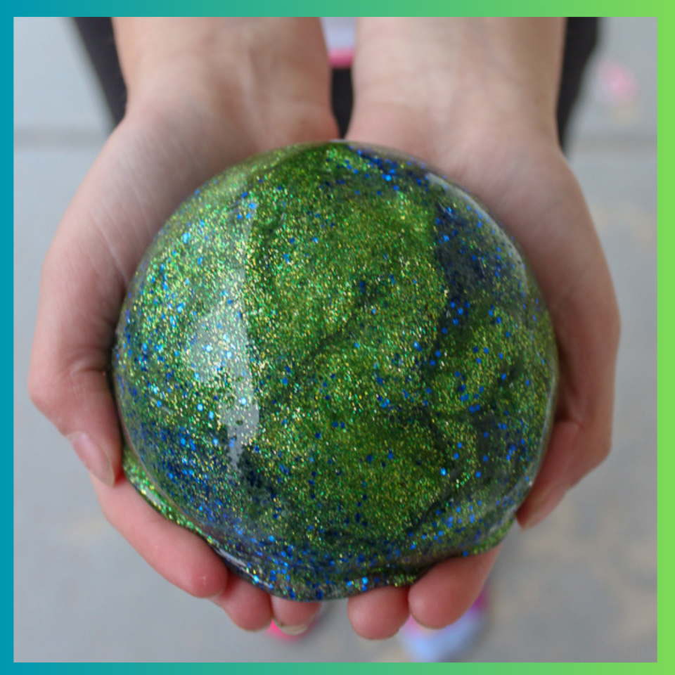 Earth Day Slime - Earth Day Slime Sensory Play Idea for Kids