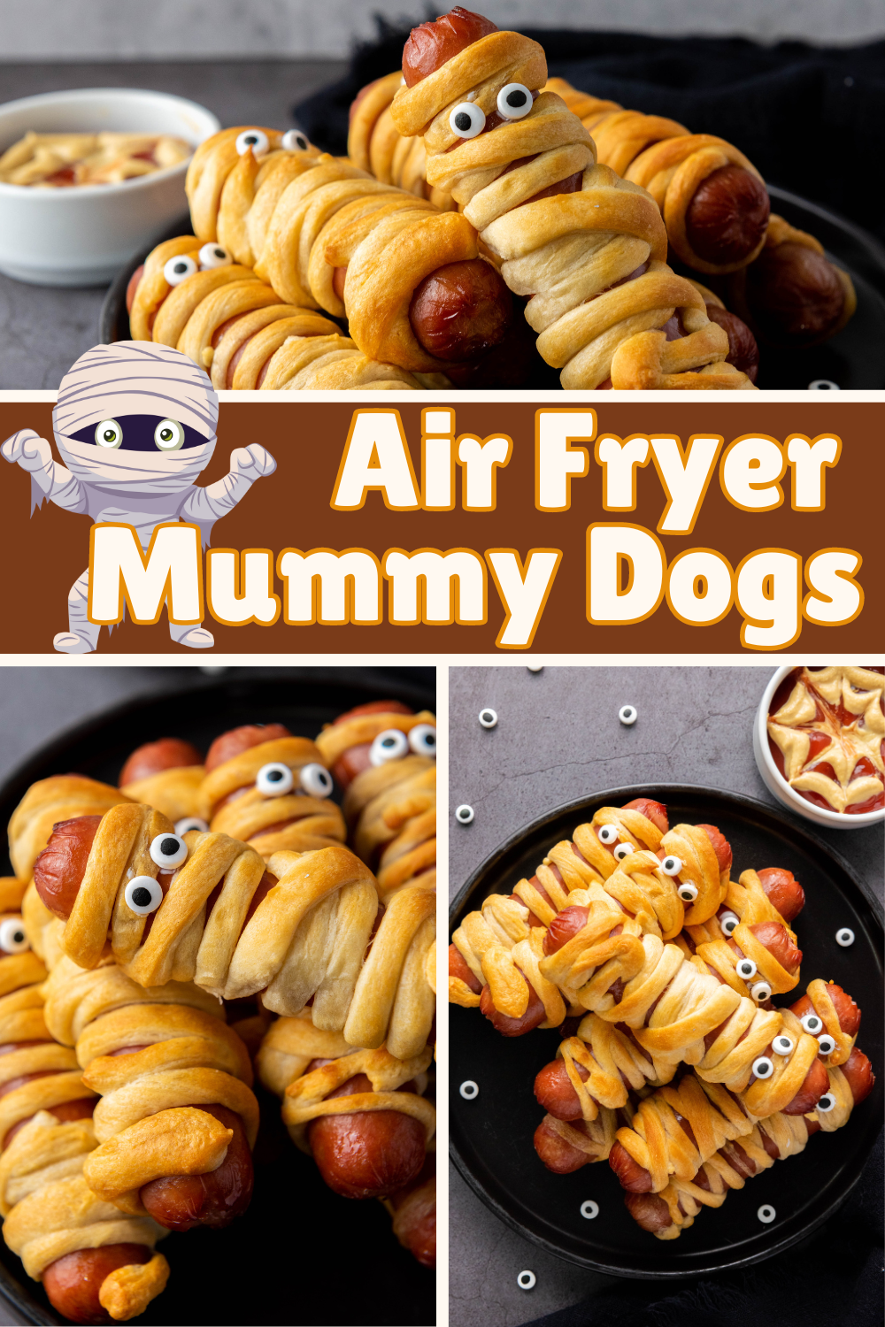 Air Fryer Halloween Mummy Hot Dogs (Easy Recipe) - A Sparkle of Genius