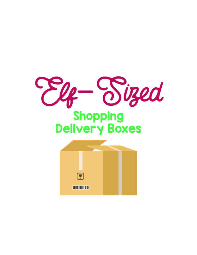 Elfazon boxes printable: Free Elf Sized Amazon box - A Sparkle of Genius