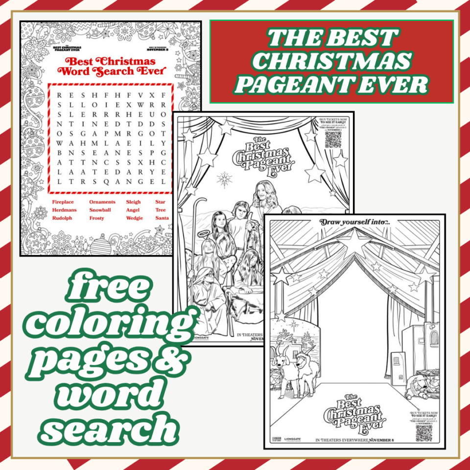 The Best Christmas Pageant Ever Coloring Page - A Sparkle of Genius