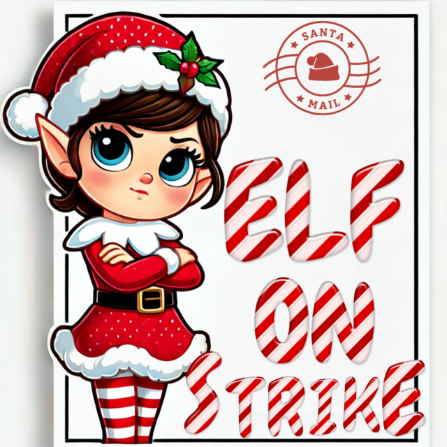Bad Behavior Elf on Strike Printable - A Sparkle of Genius