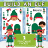 Build an Elf Printable- Free Christmas Craft for Kids - A Sparkle of Genius