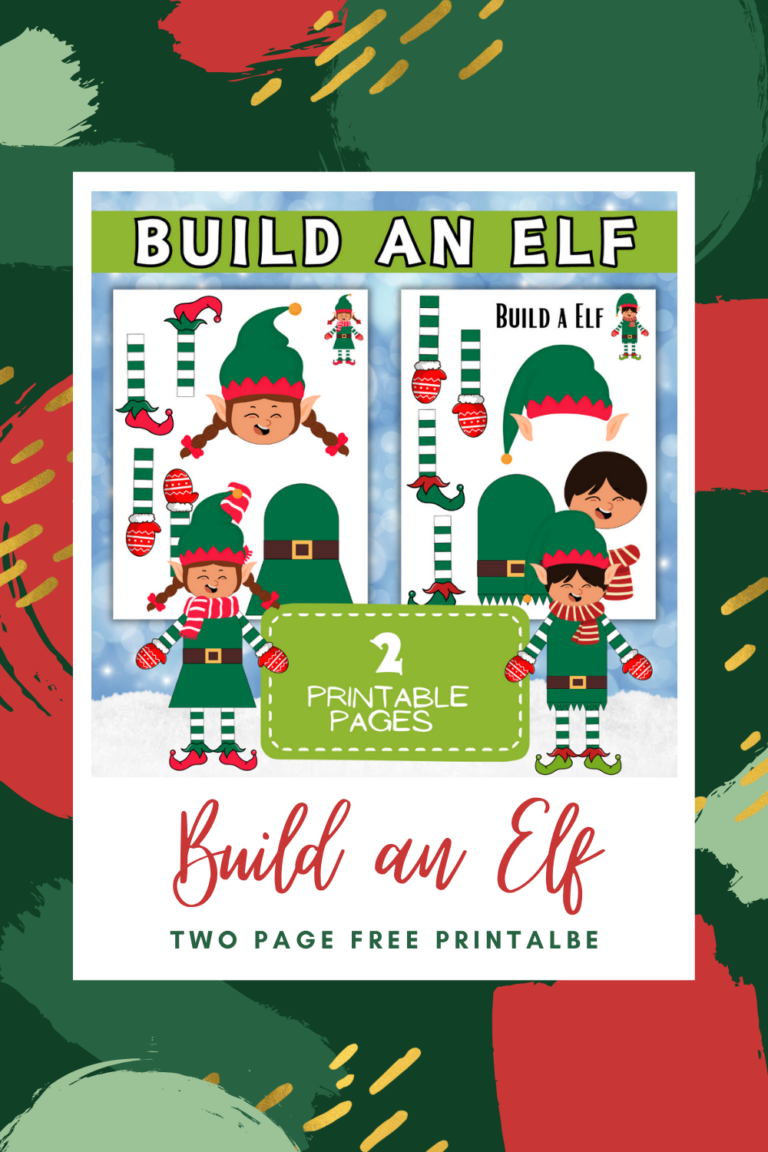 Build an Elf Printable- Free Christmas Craft for Kids - A Sparkle of Genius