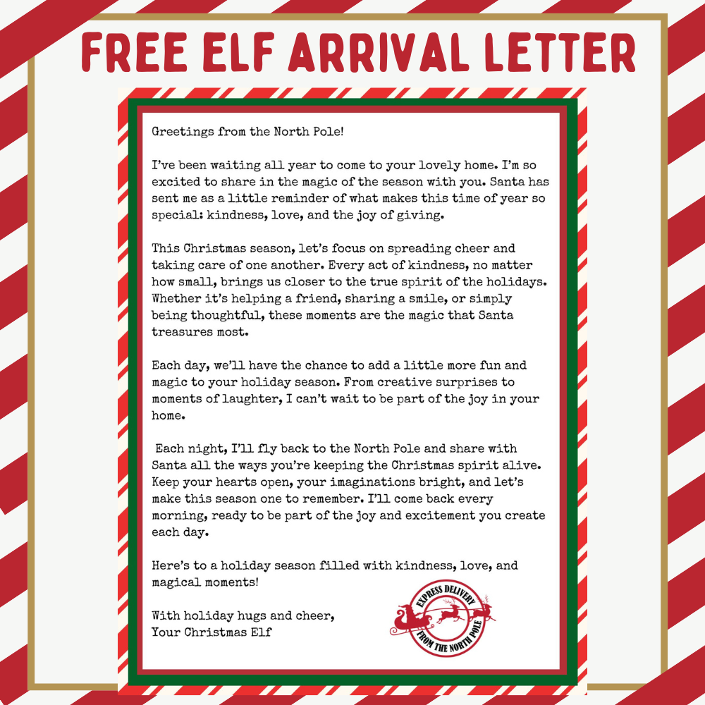 Elf Arrival Letter – 7 Styles to Choose From! - A Sparkle of Genius