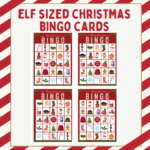 Elf sized Christmas Bingo Cards - A Sparkle of Genius