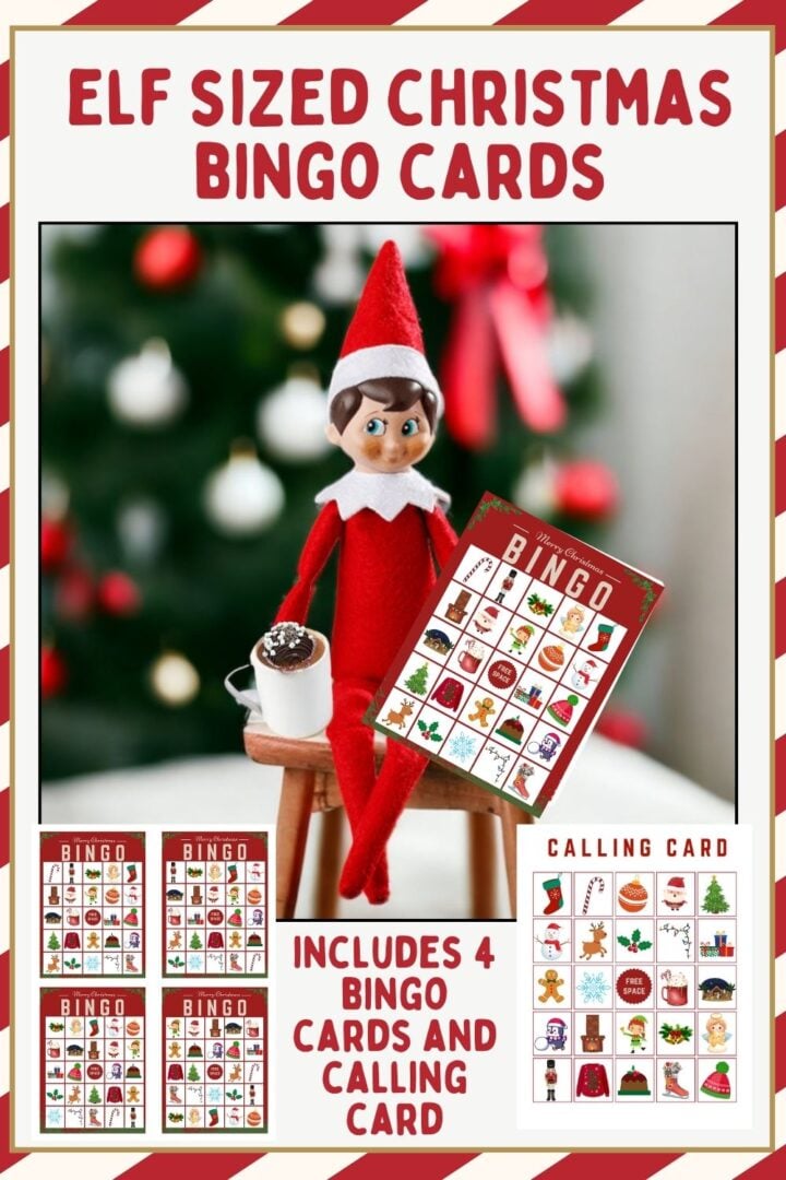 Elf sized Christmas Bingo Cards - A Sparkle of Genius