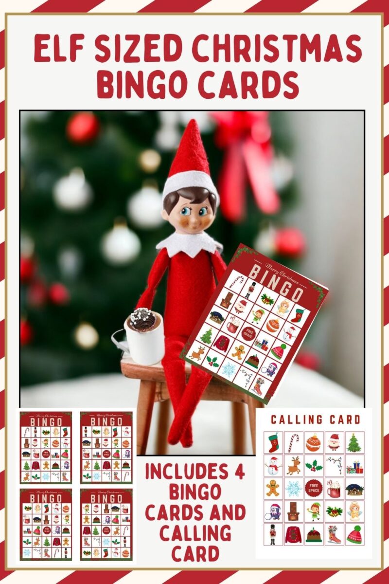 Elf sized Christmas Bingo Cards - A Sparkle of Genius