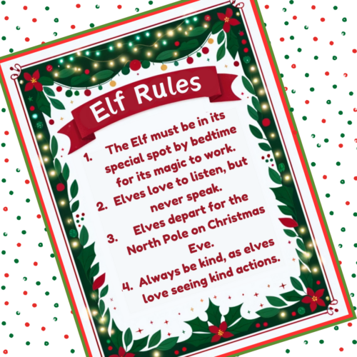 Elf rules for kids who can touch elf - A Sparkle of Genius
