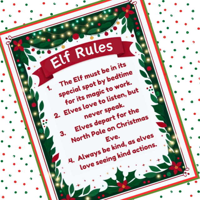 Elf rules for kids who can touch elf - A Sparkle of Genius
