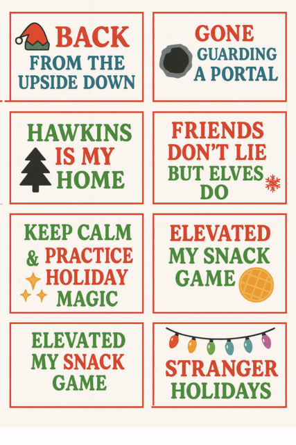 Elf Strangers Things Printable (free downloads) - A Sparkle of Genius